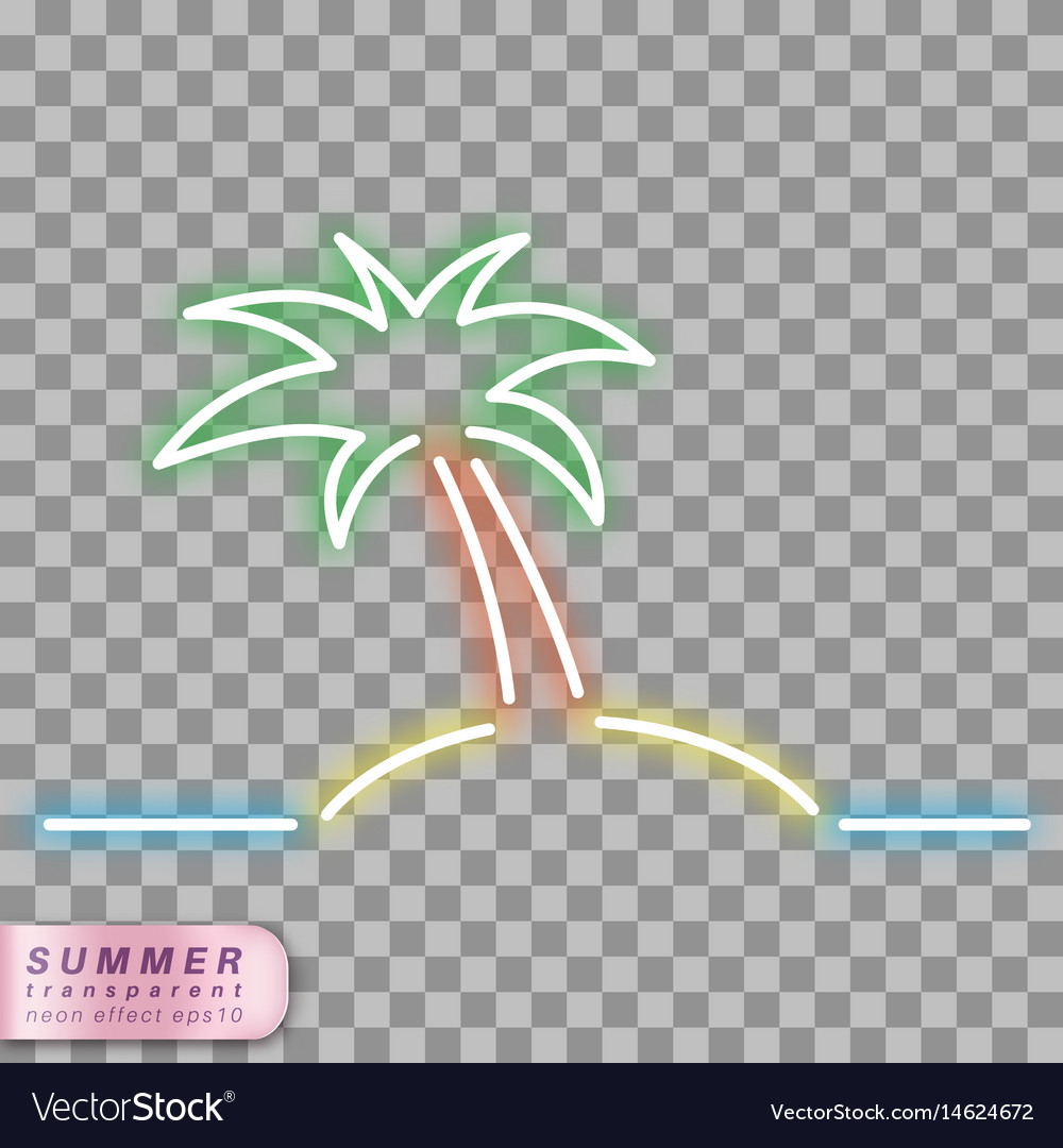 Neon palm tree symbol Royalty Free Vector Image Neon palm tree symbol Royalty Free Vector Image