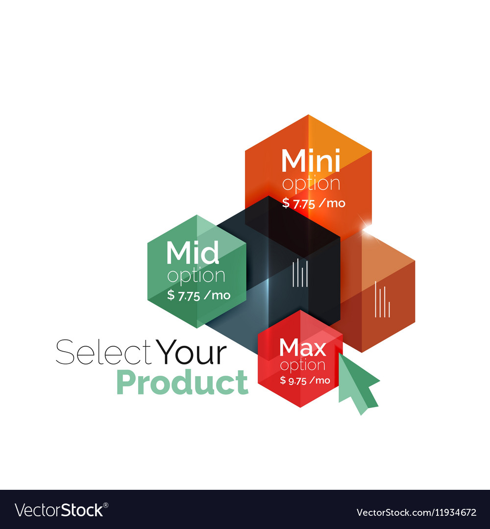 Option select template Royalty Free Vector Image