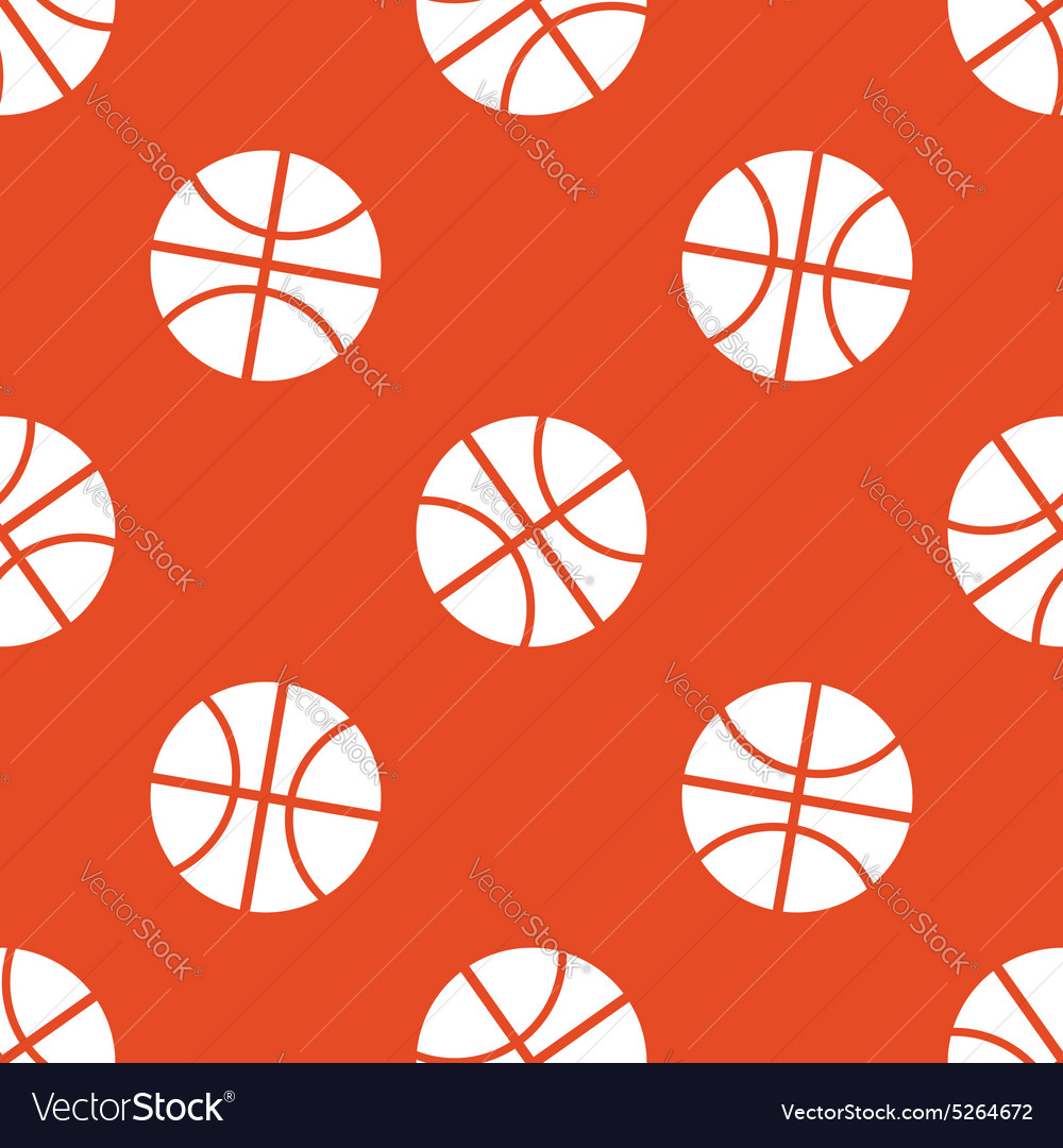 Orange basketball pattern Royalty Free Vector Image