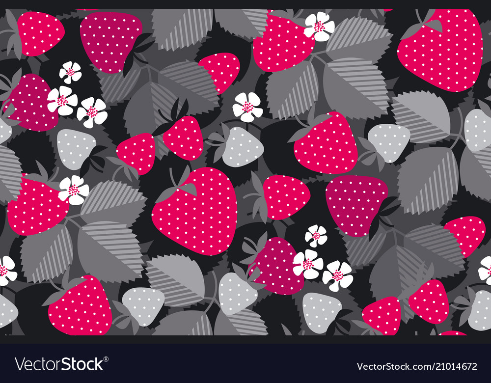 Simple strawberry seamless pattern Royalty Free Vector Image