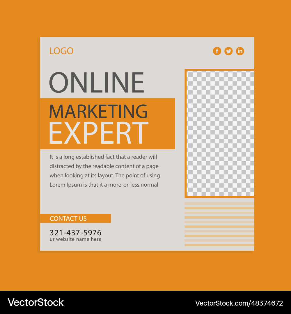 Social media facebook and instagram post design Vector Image