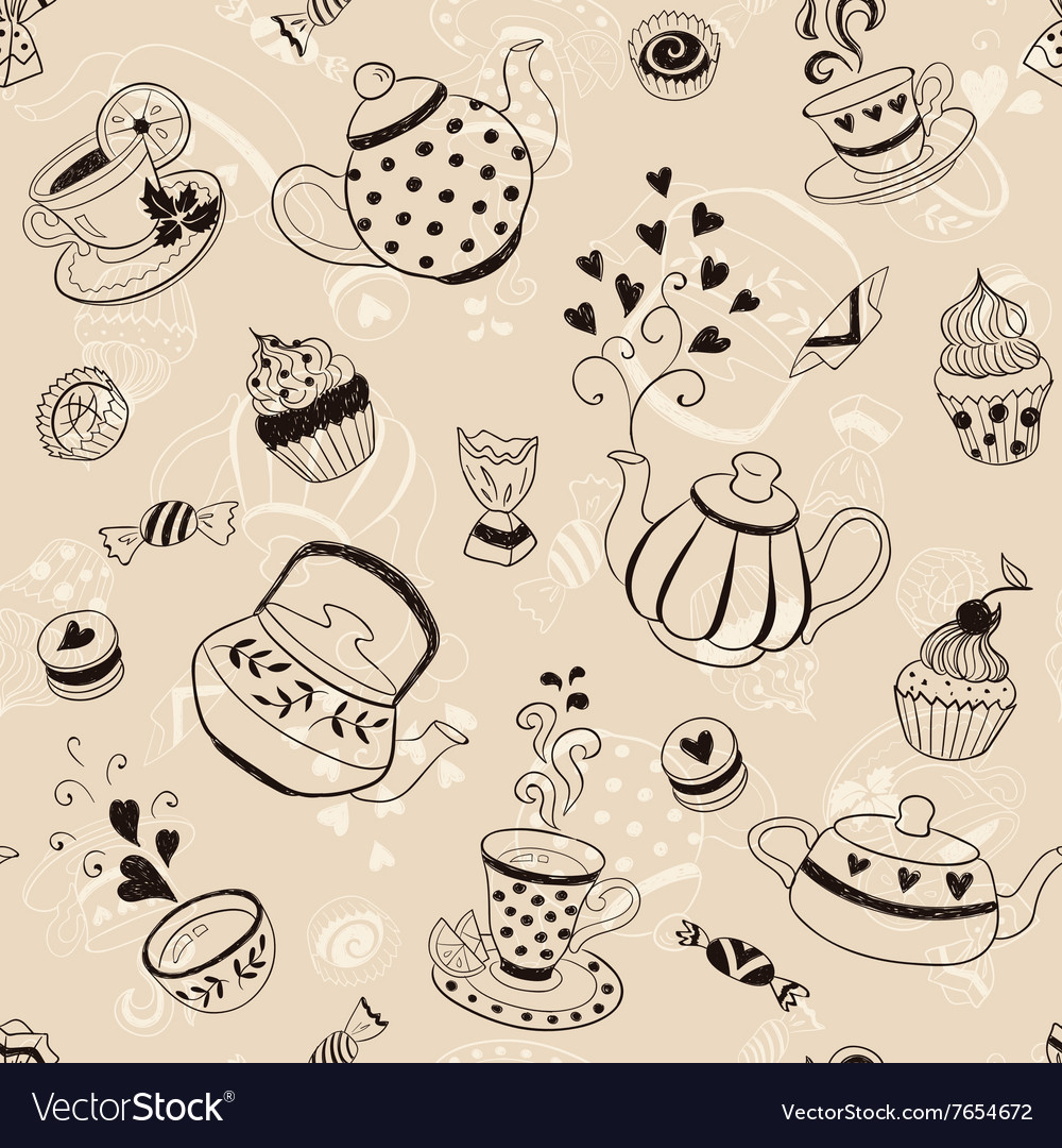 Tea background Royalty Free Vector Image - VectorStock