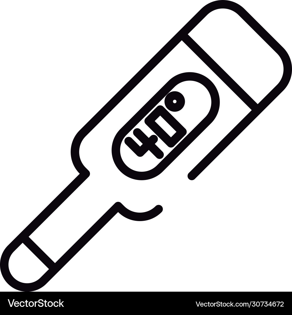 Thermometer temperature measure line style Vector Image