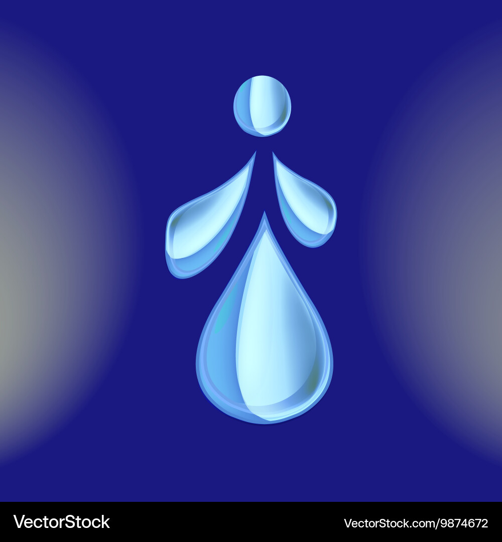 Water drops set of various shapes Royalty Free Vector Image