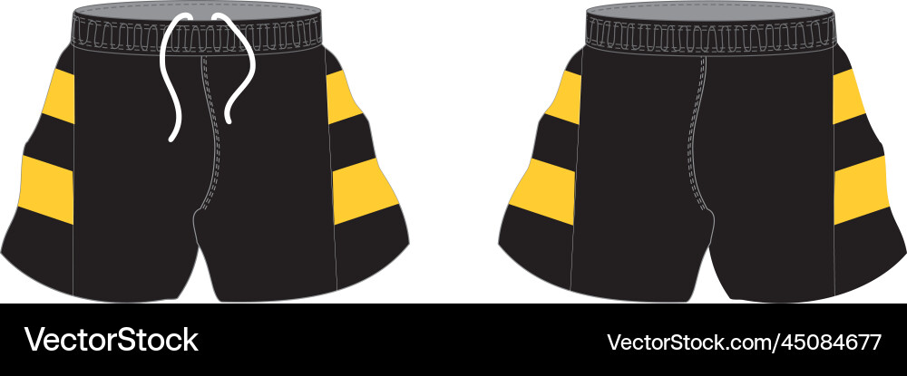 Custom design rugby sublimated shorts mock up Vector Image