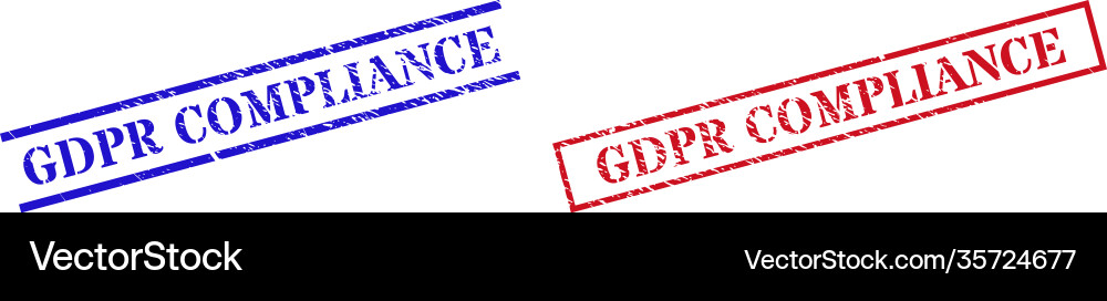 Gdpr compliance textured scratched stamp seals Vector Image
