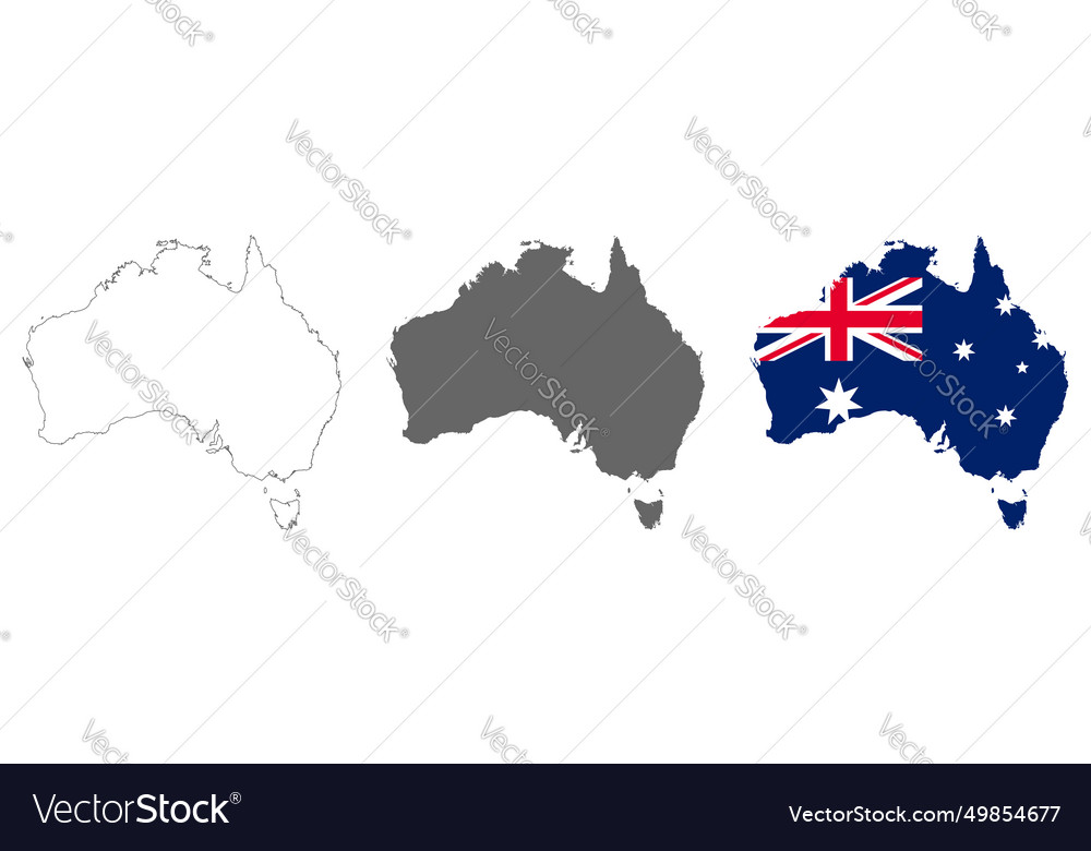Highly detailed australia map with borders Vector Image Highly detailed australia map with borders Vector Image