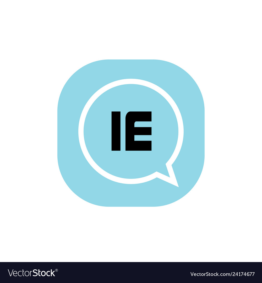 Initial letter logo ie template design Royalty Free Vector