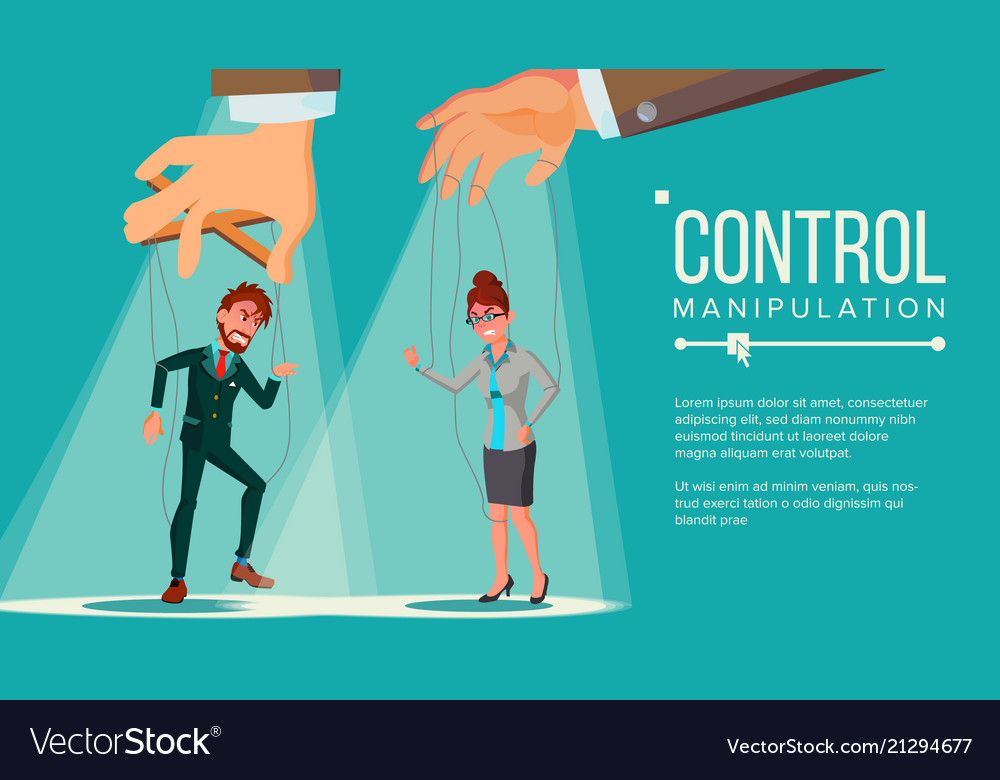 Manipulation concept business people being Vector Image Manipulation concept business people being Vector Image
