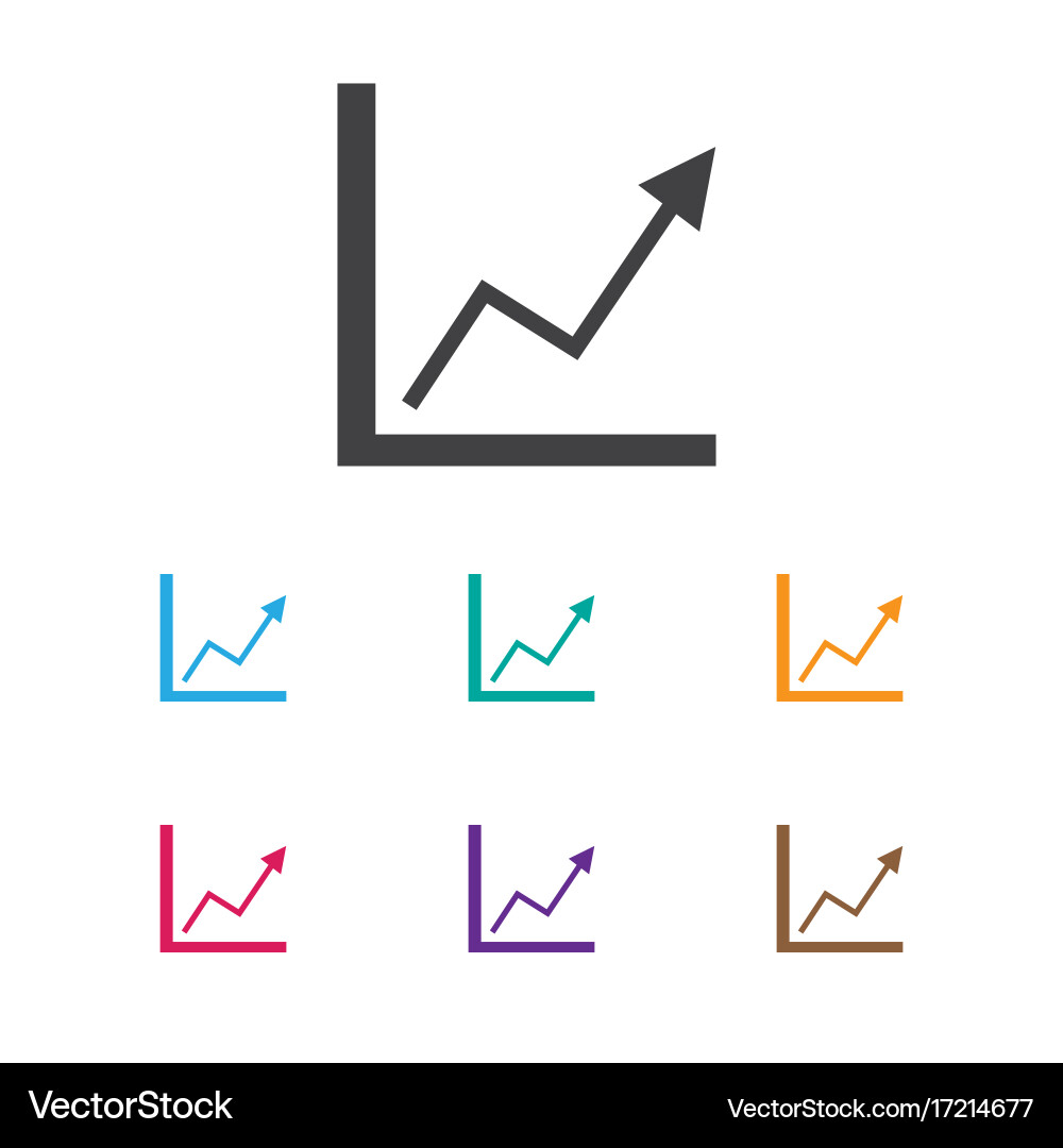Of investment symbol on graph Royalty Free Vector Image