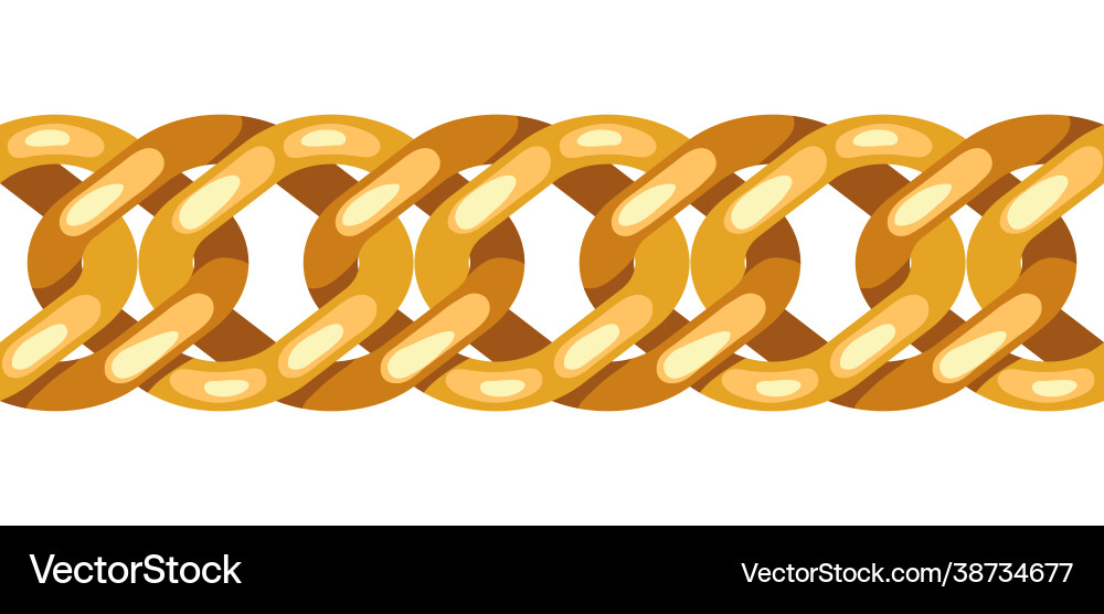 Seamless pattern golden chain beautiful jewelry Vector Image