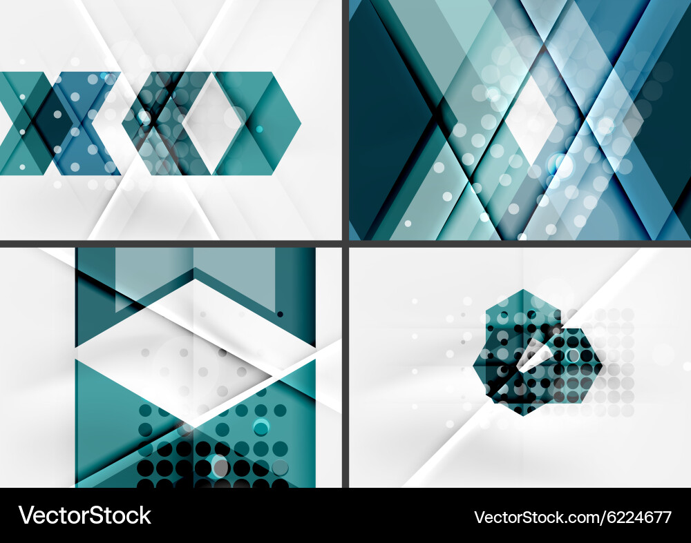 Set of angle and straight lines design abstract Vector Image