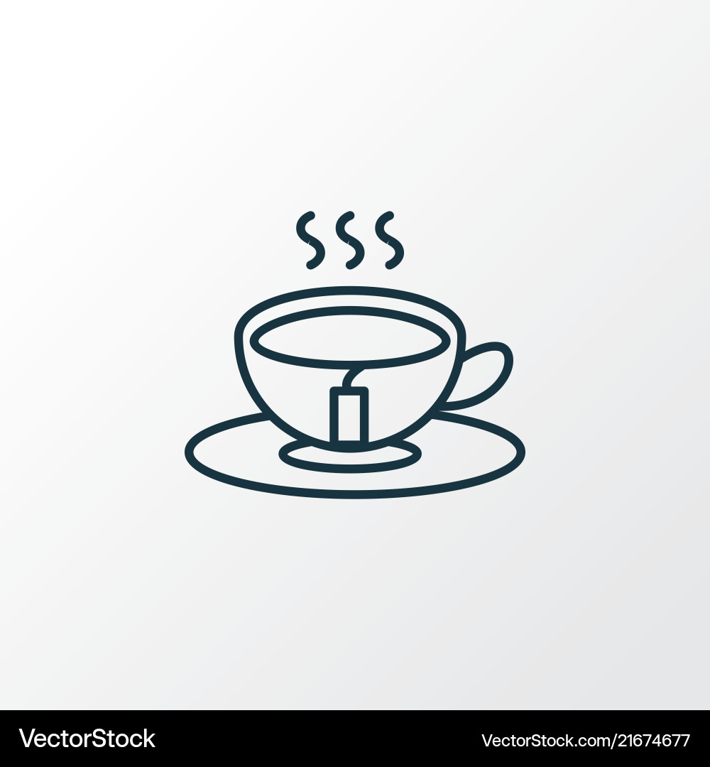 Tea icon line symbol premium quality isolated Vector Image