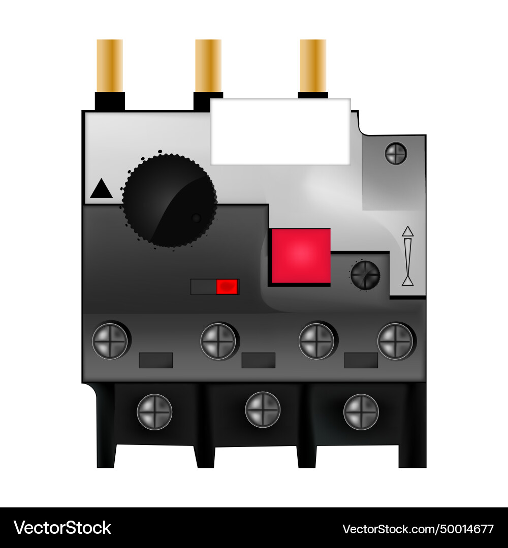 Thermal relay for electric motor protection Vector Image