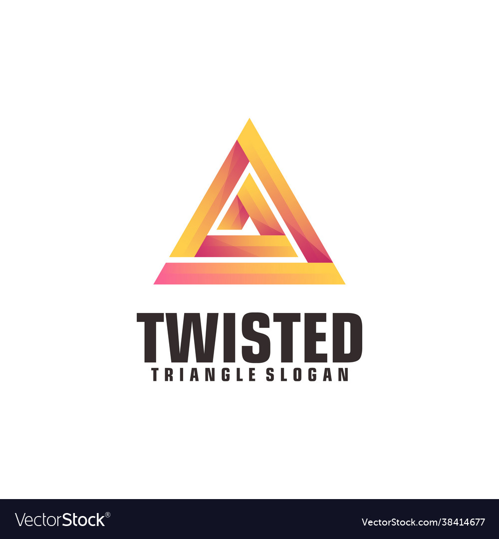 Triangle logo gradient Royalty Free Vector Image