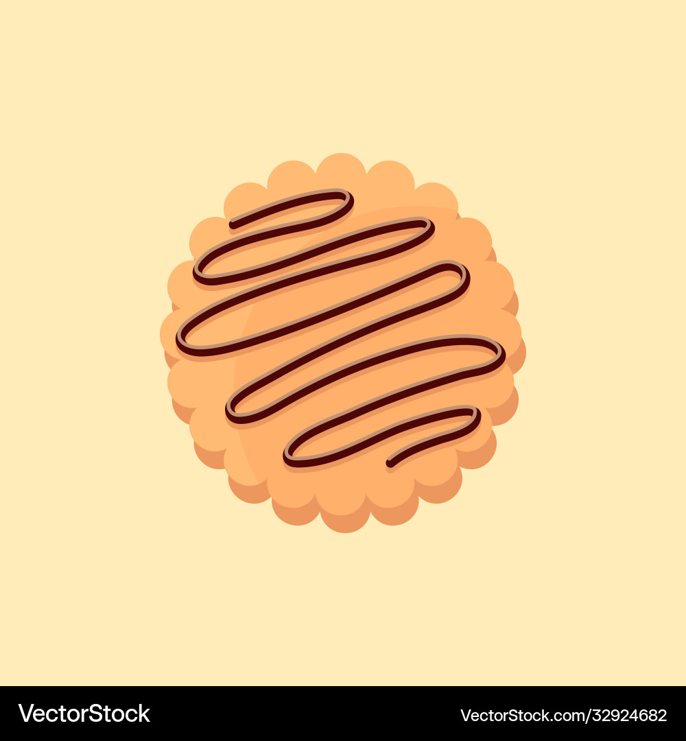 Delicious cookie cartoon sweet Royalty Free Vector Image