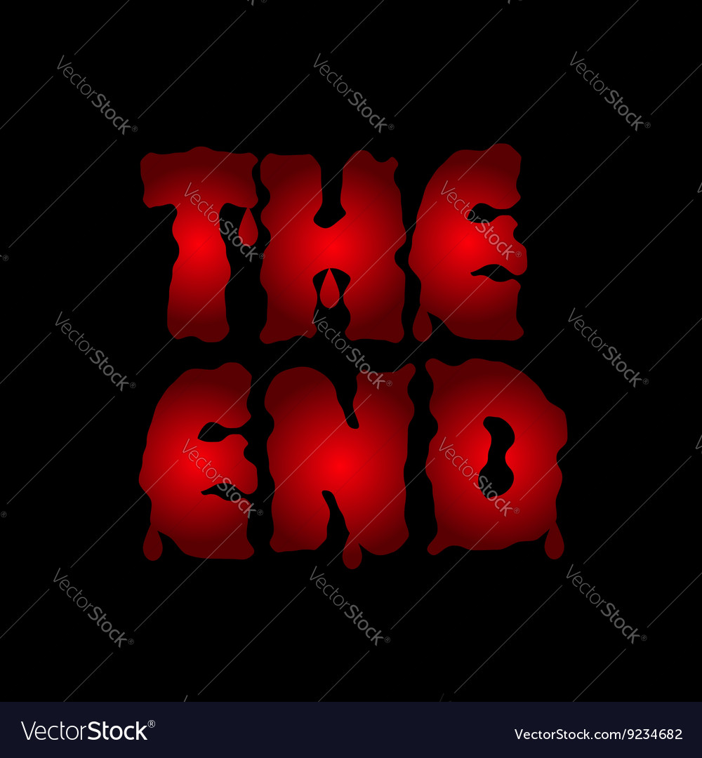 End text Royalty Free Vector Image - VectorStock
