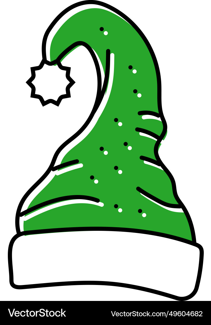 Hat elf christmas xmas color icon Royalty Free Vector Image