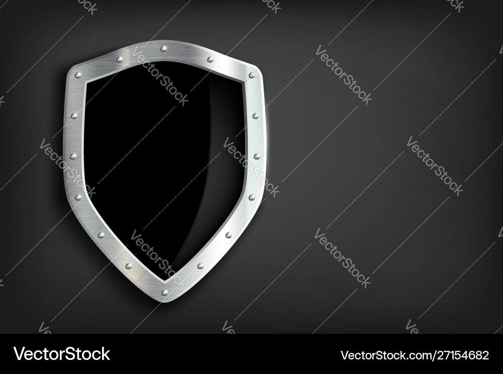 Metal heraldic shield or coat arms Royalty Free Vector Image