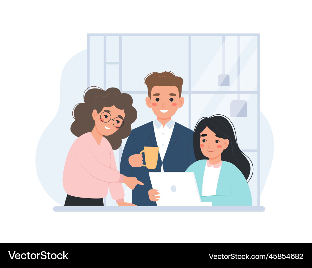 Office workers at meeting business conversation Vector Image