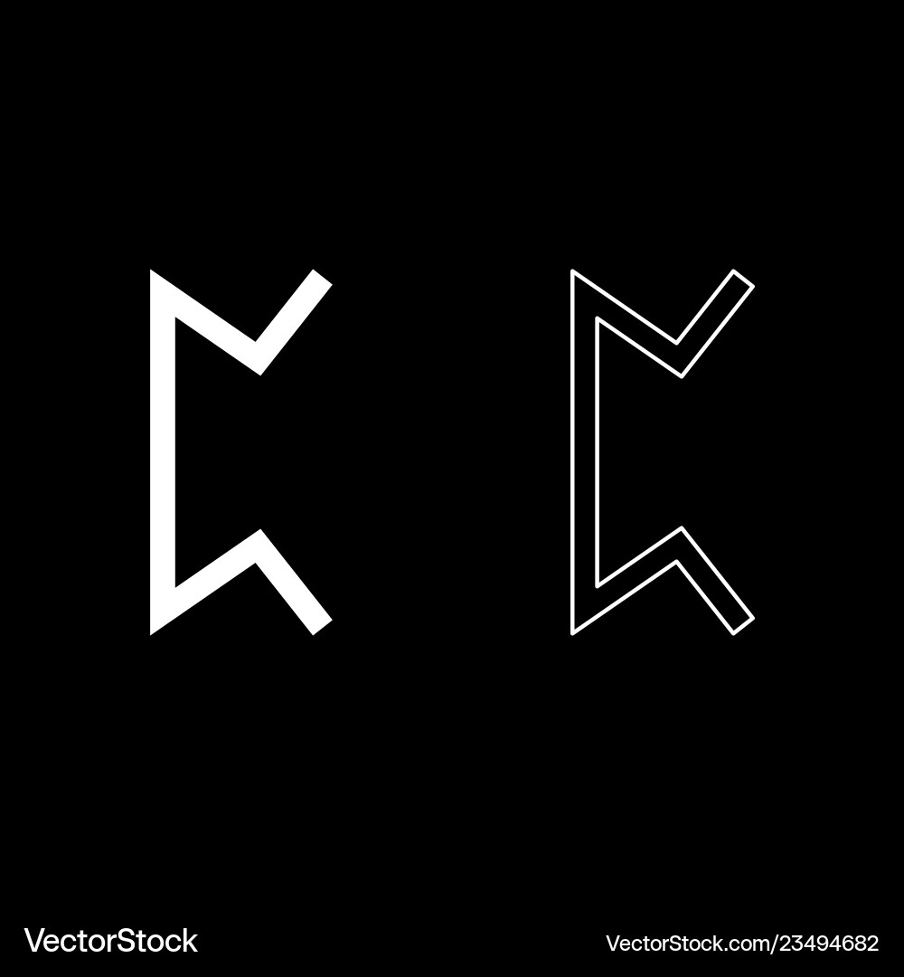 Perth rune pertho pear hidden game symbol icon Vector Image