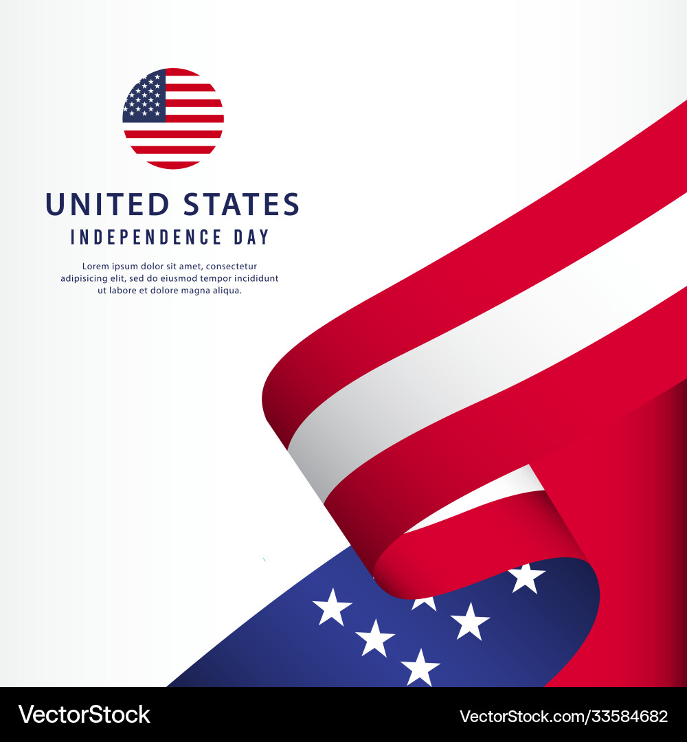 United states independence day template design Vector Image