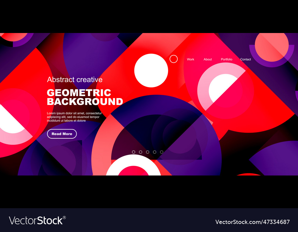 Abstract technology landing page background Vector Image