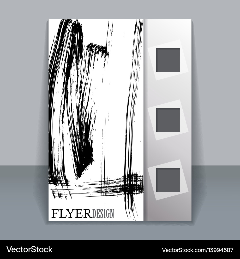 Abstract watercolor style flyer design Royalty Free Vector