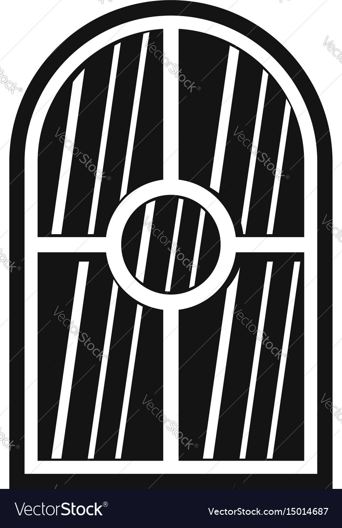 Arched window icon simple Royalty Free Vector Image