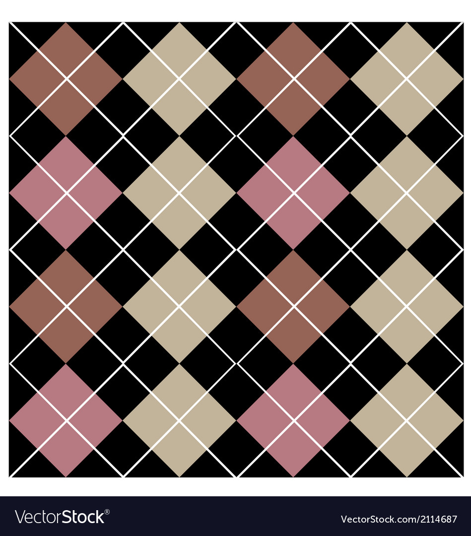 Argyle black seamless pattern design Royalty Free Vector