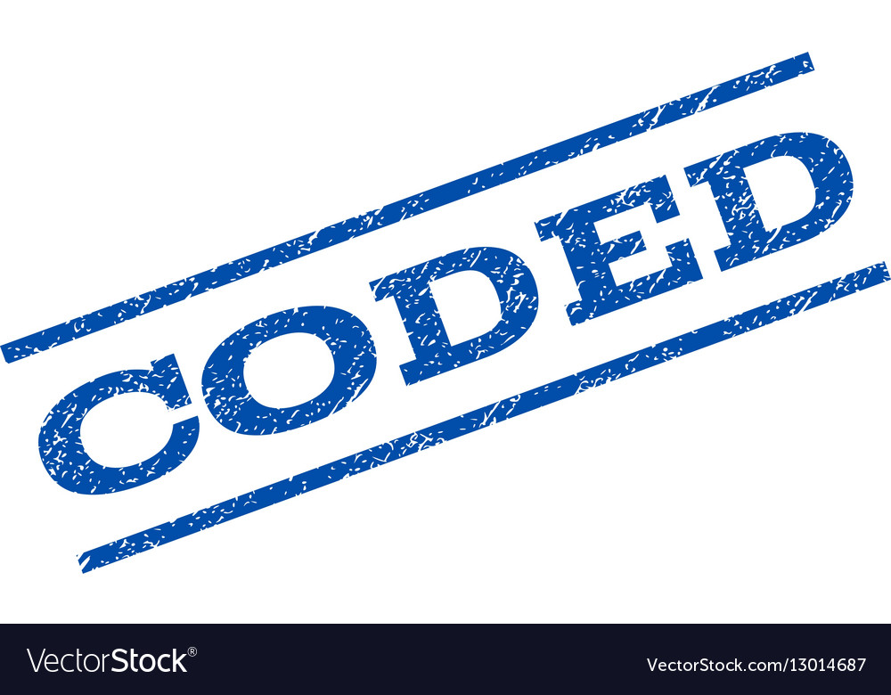 Coded watermark stamp Royalty Free Vector Image