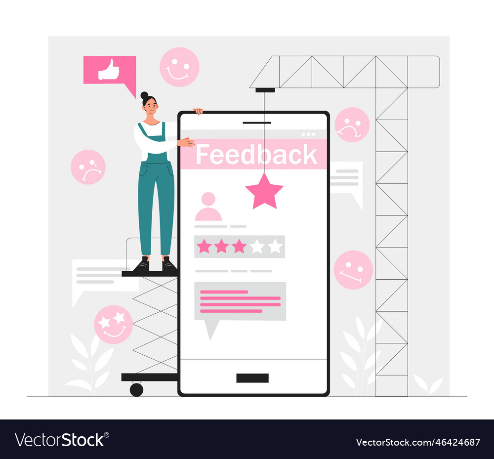 Customer survey concept Royalty Free Vector Image