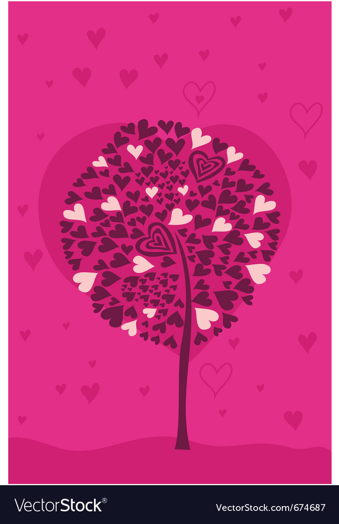 Heart tree Royalty Free Vector Image - VectorStock
