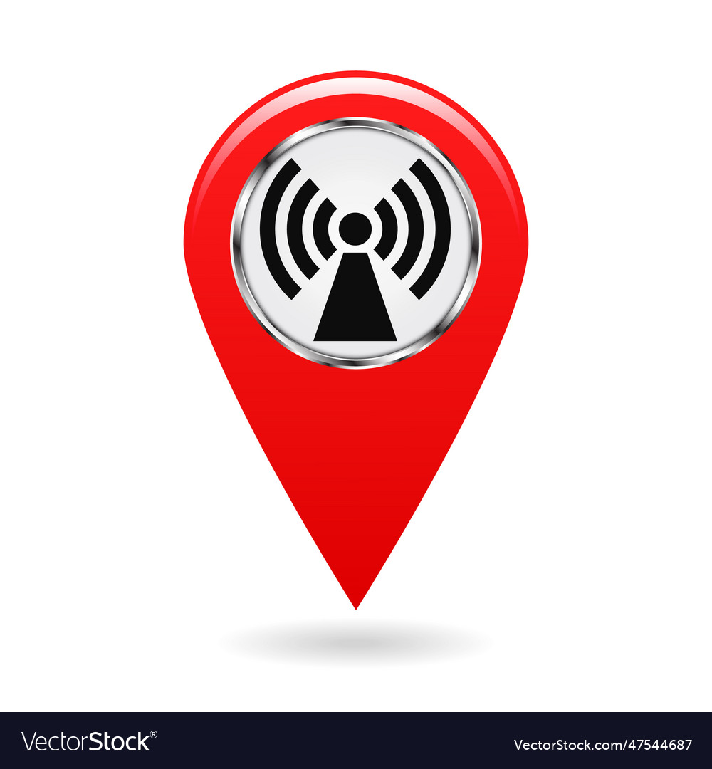 Map pointer index electromagnetic field areas Vector Image