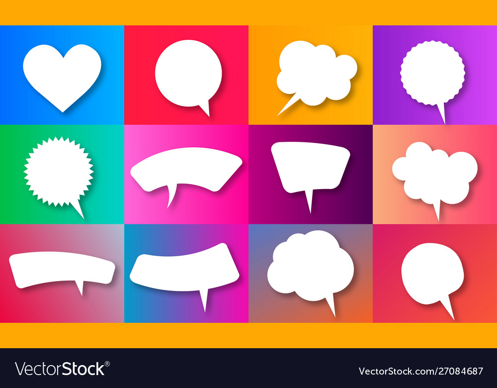 Modern speech bubble design set Royalty Free Vector Image