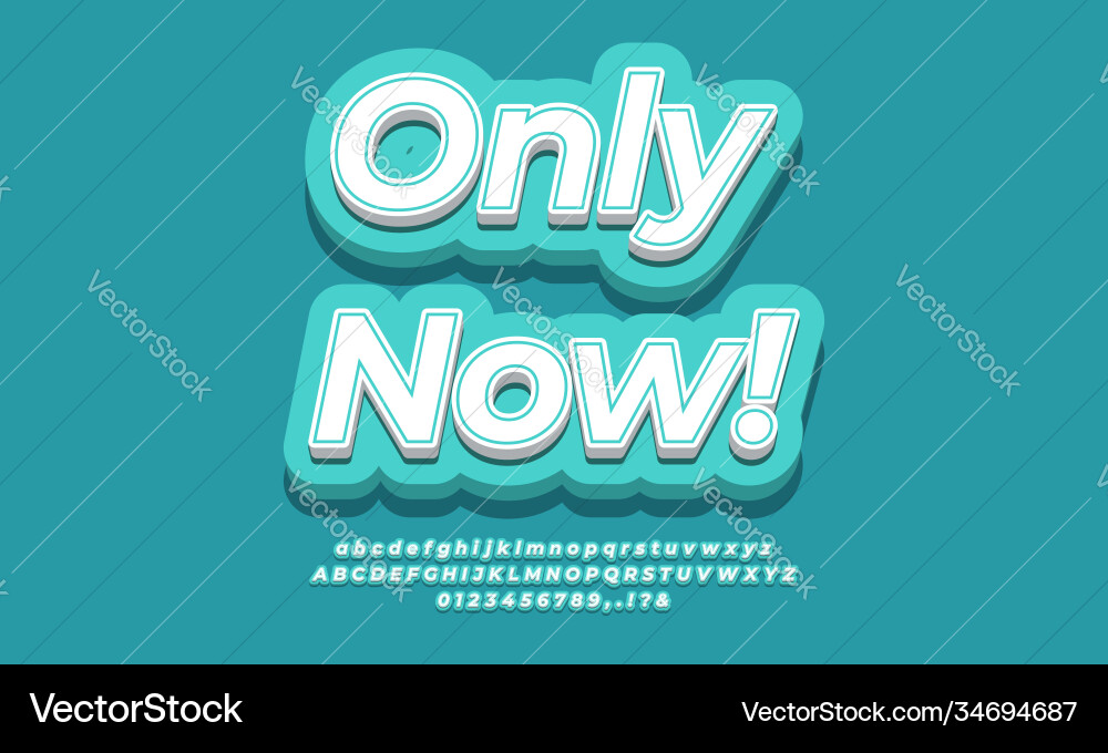 Only now text template for sale discount Vector Image