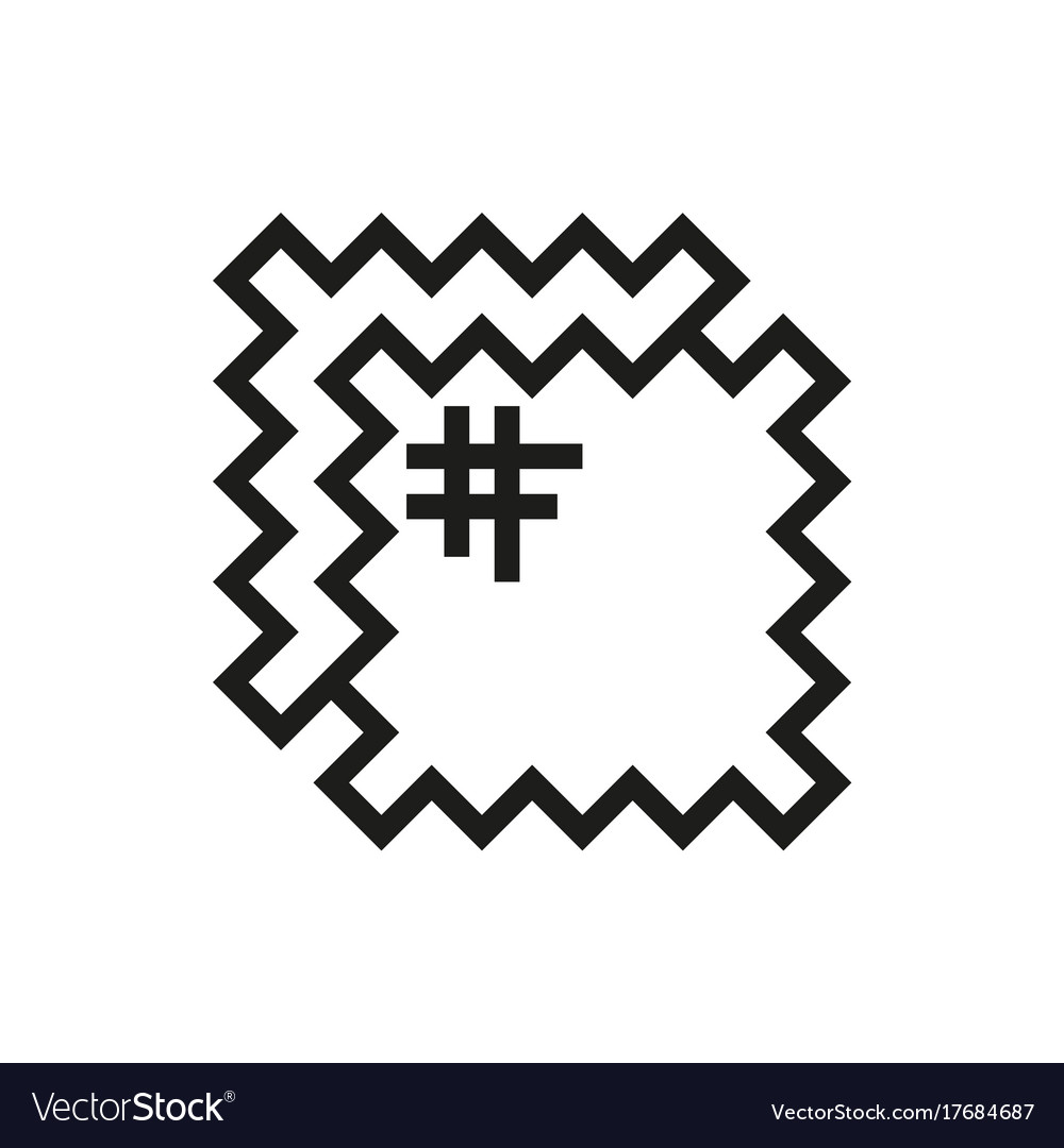 Patch icon on white background Royalty Free Vector Image