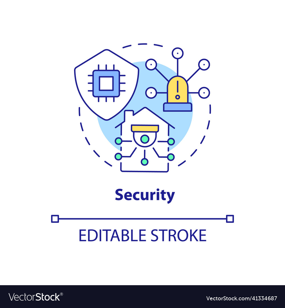 Security concept icon Royalty Free Vector Image