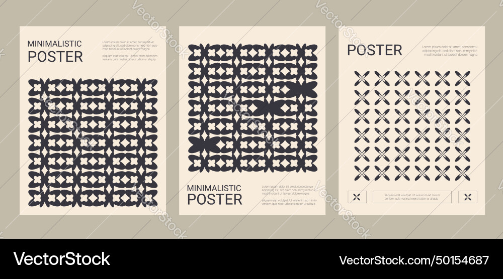 Set of simple modern banners template poster Vector Image