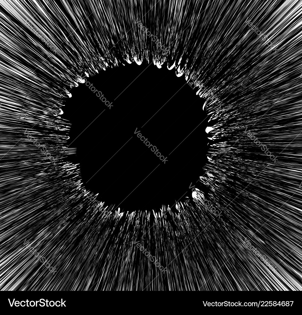 Textured element with grungy radial lines Vector Image