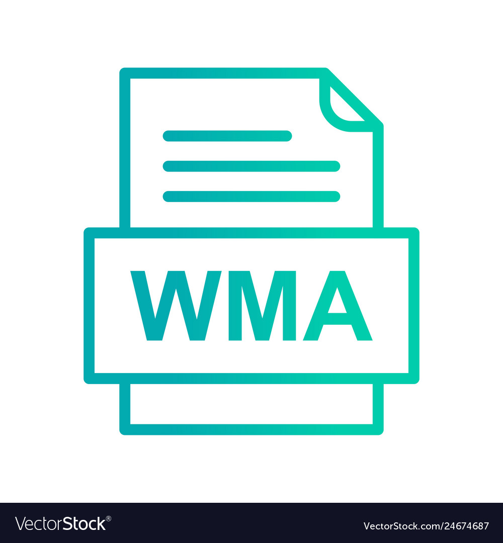 Wma file document icon Royalty Free Vector Image