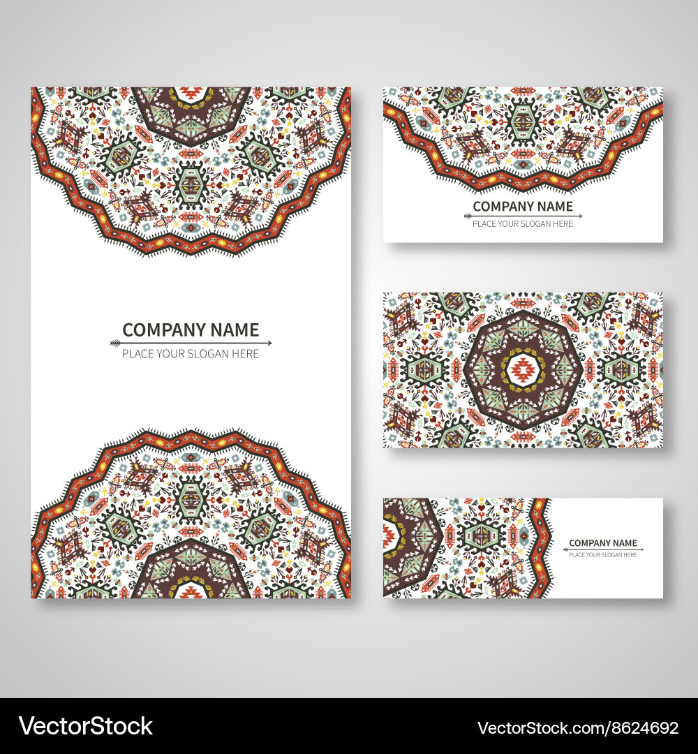 Business colorful card template Royalty Free Vector Image