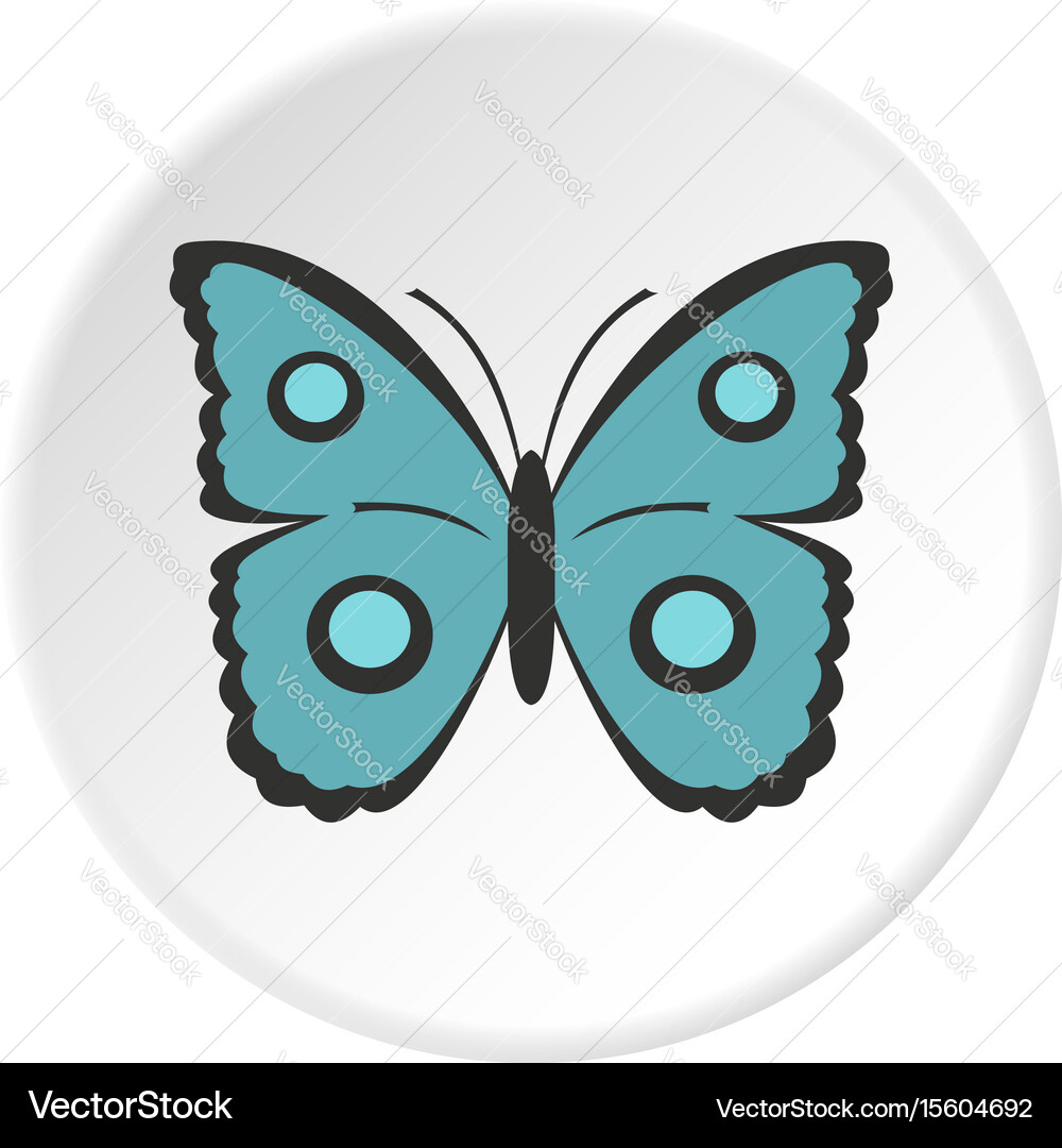 Butterfly with circles on wings icon circle Vector Image