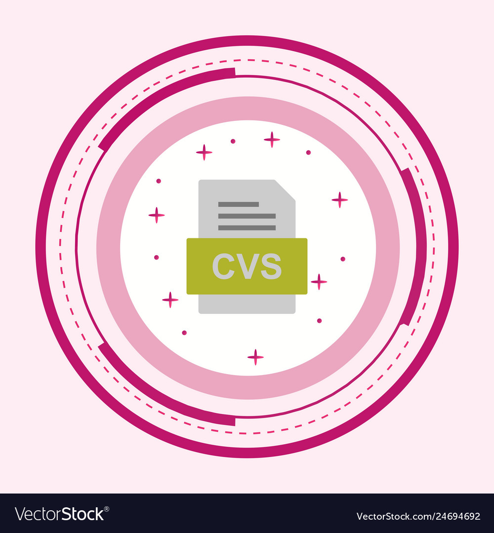 Cvs file document icon Royalty Free Vector Image