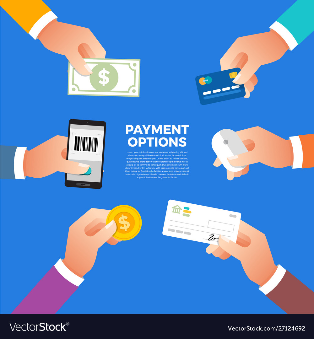Flat design concept payment payment method Vector Image