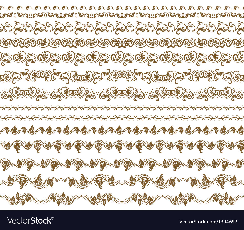 Horizontal elements decoration Royalty Free Vector Image