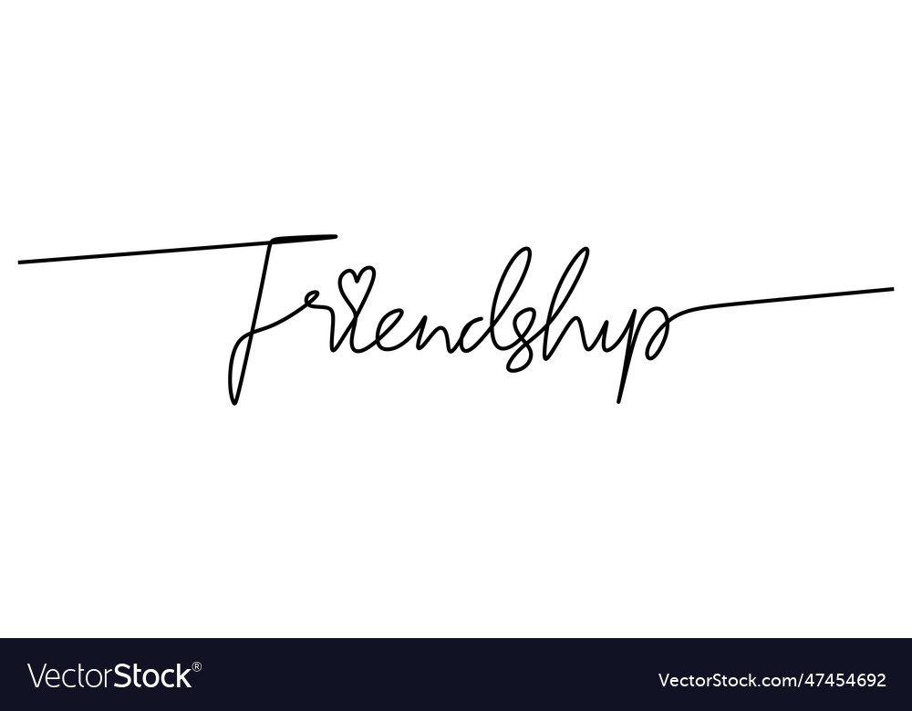 One continuous line drawing typography line art Vector Image