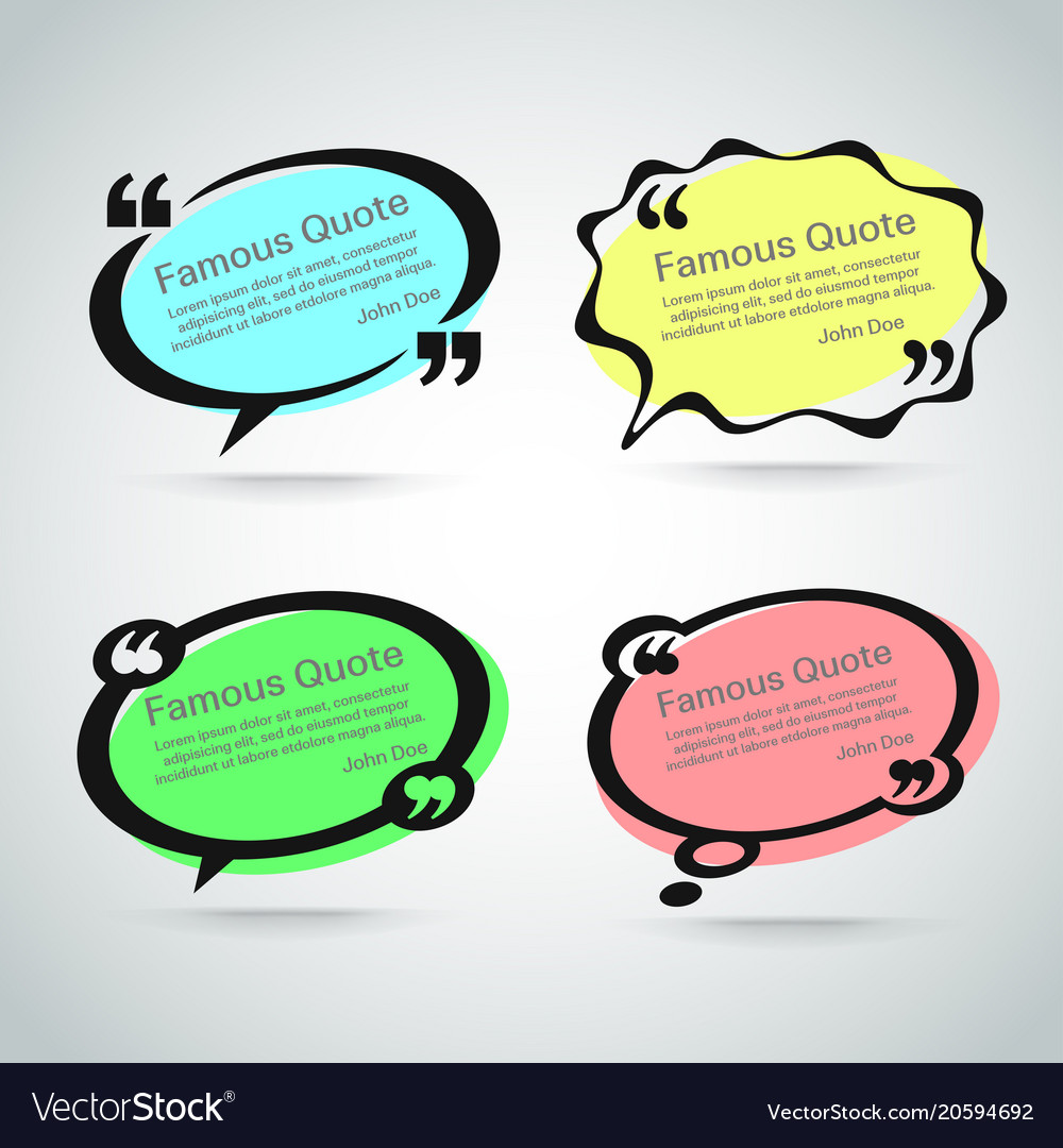 Quote border set Royalty Free Vector Image - VectorStock