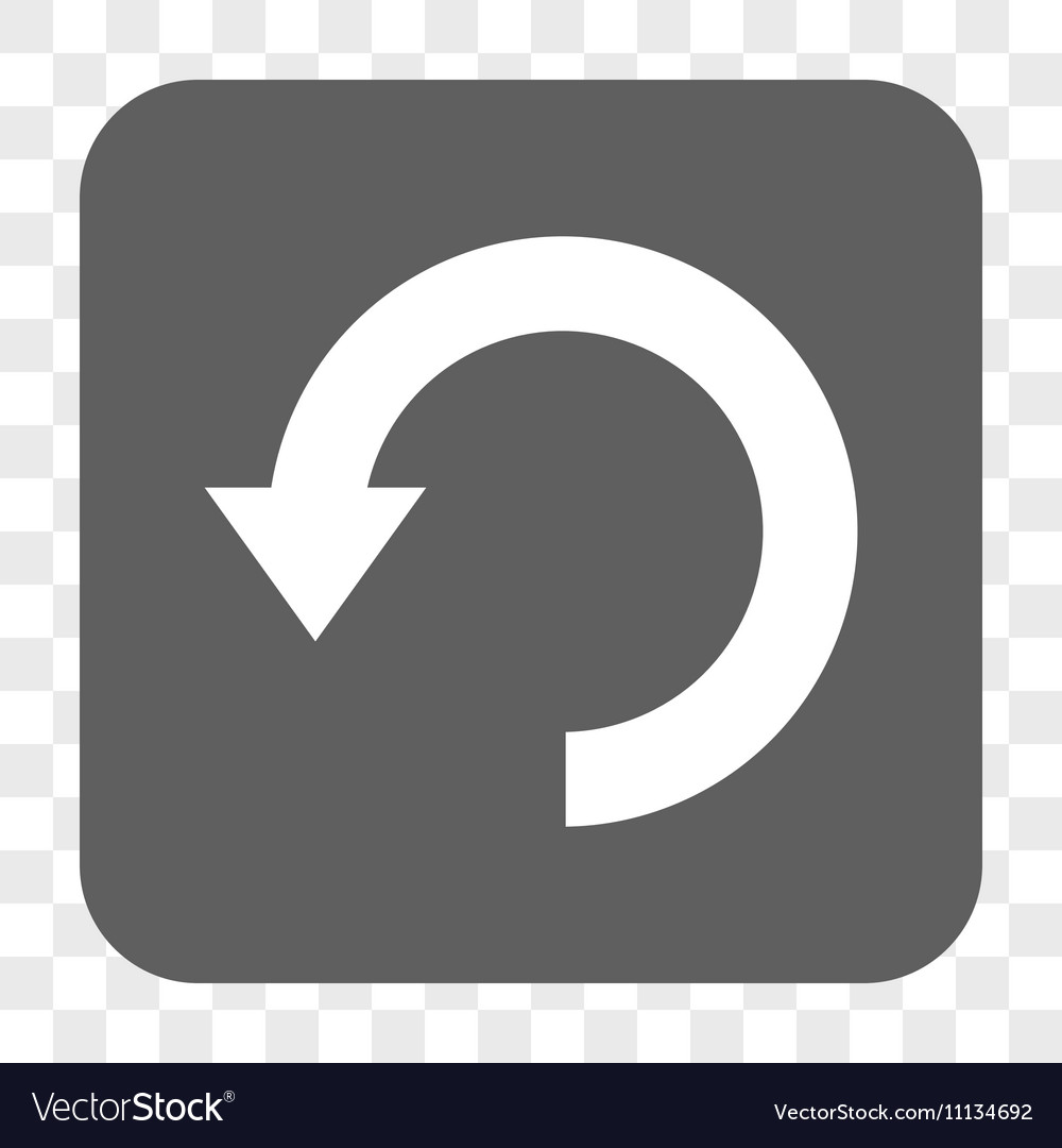 Rotate down rounded square button Royalty Free Vector Image