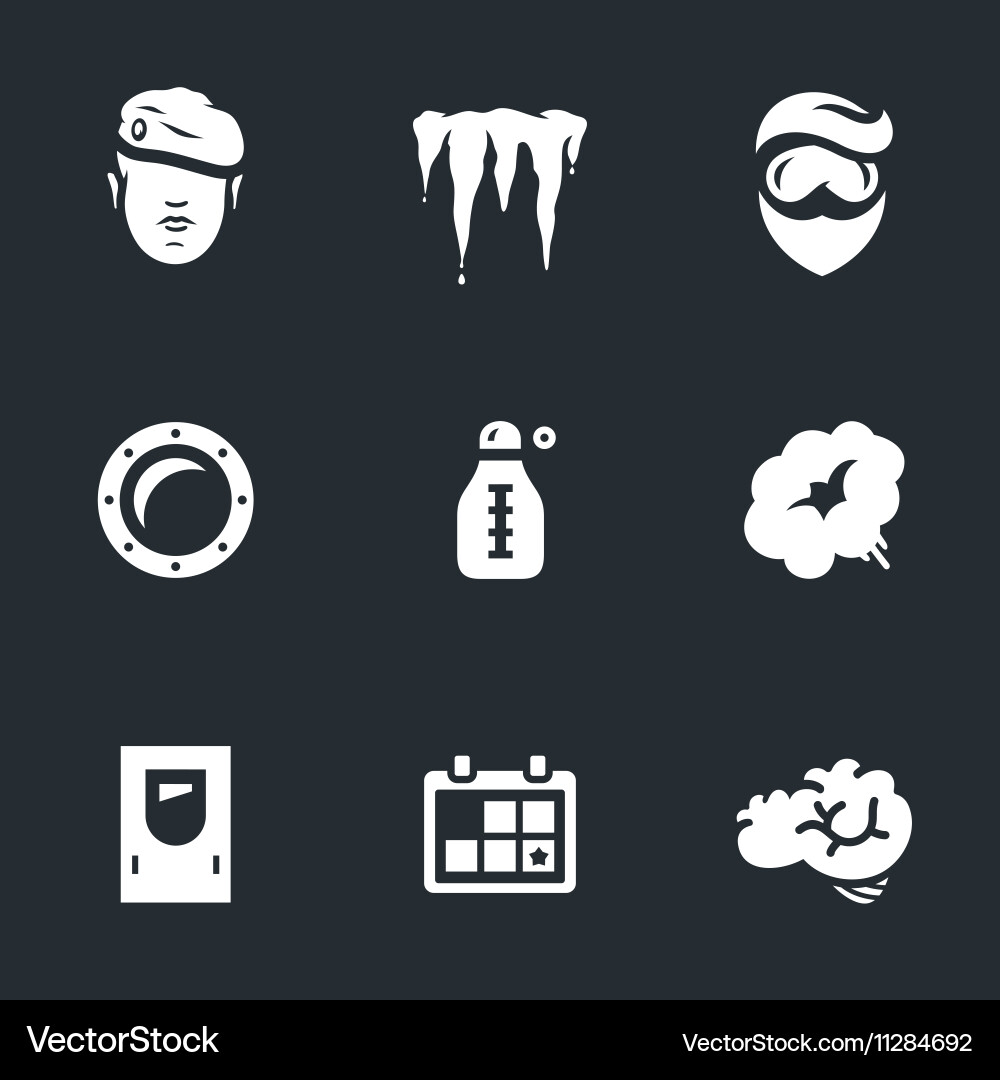 Set of cryogenic capsule laboratory Royalty Free Vector